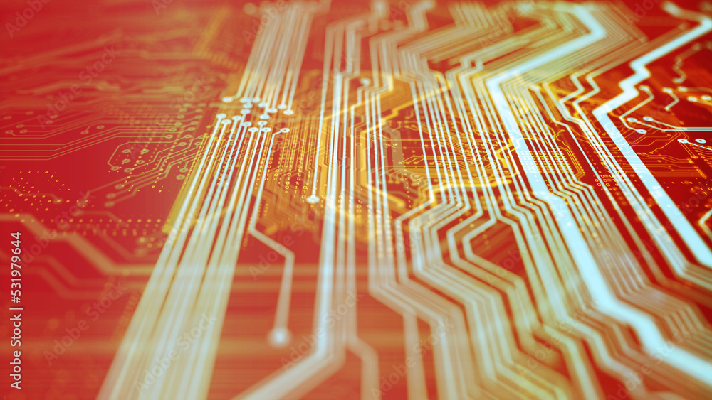 Orange technology background/Technology background of the abstract ...