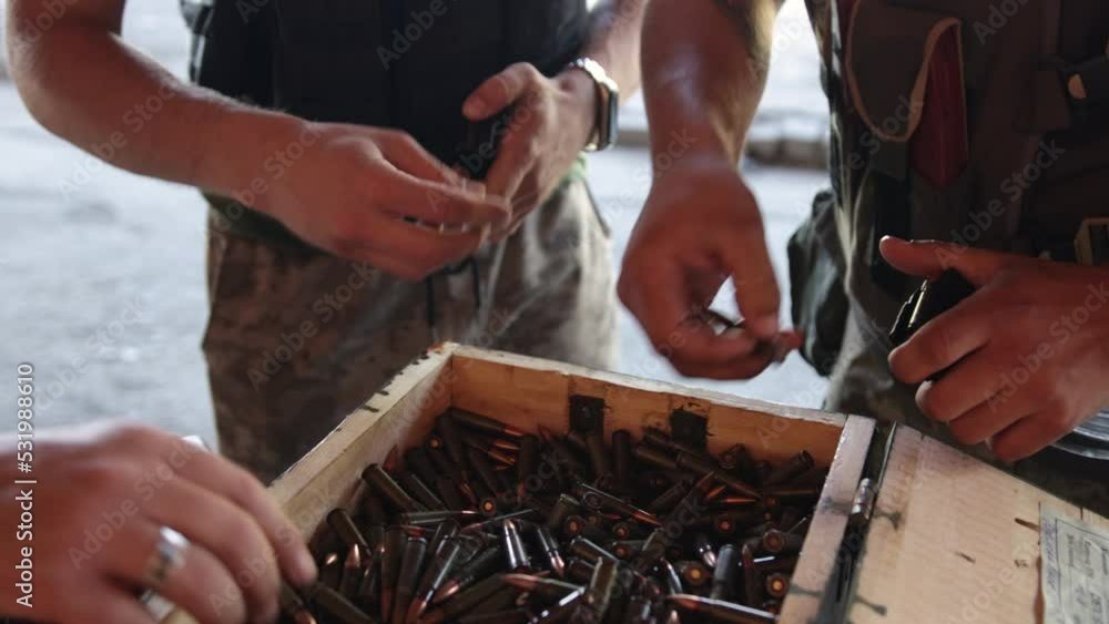 AK47 ammo, 7.62 caliber bullets, gun crime, military target, war bullet ...