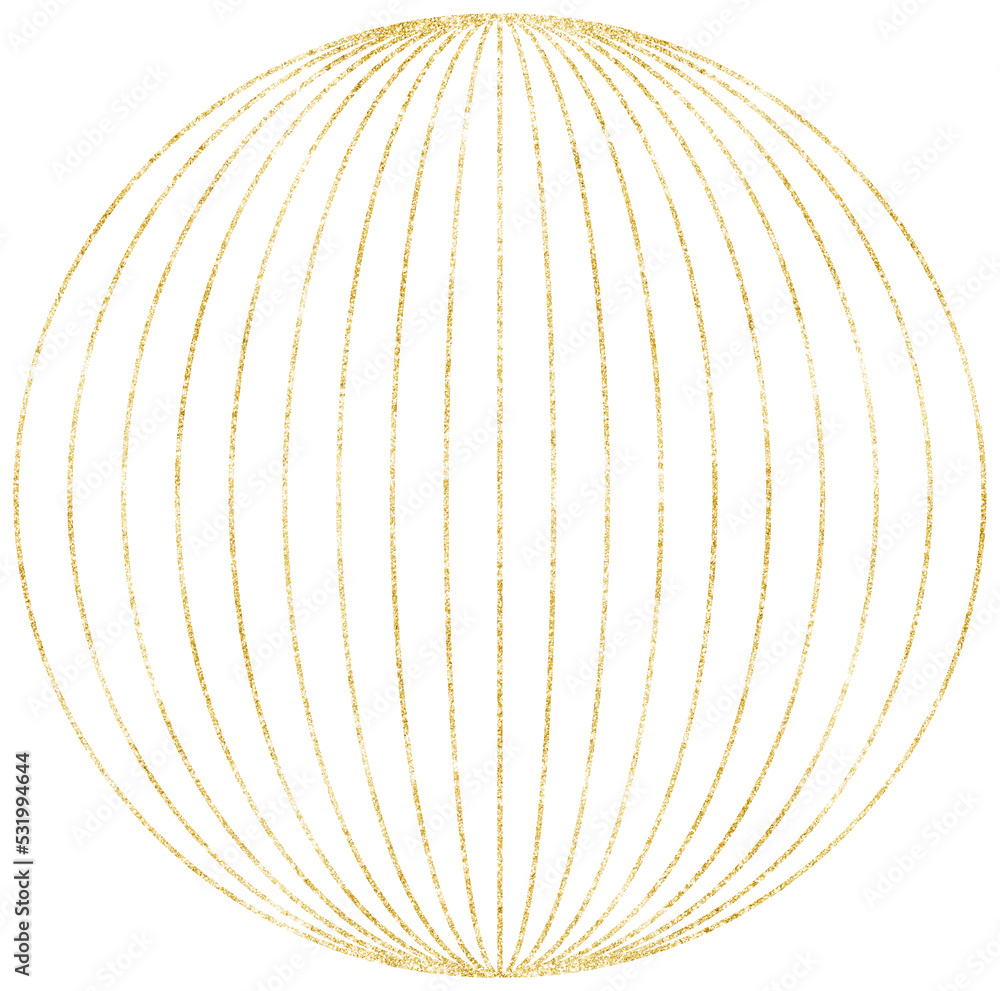 Circle with golden lines. Gold textured shape. Isolated png ...