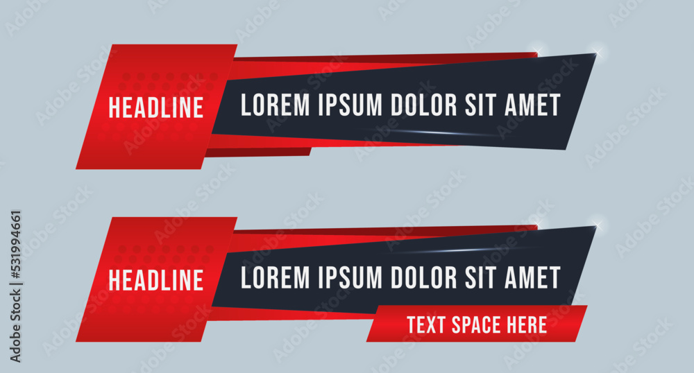Editable modern Lower third set Header title set template design for ... Editable modern Lower third set Header title set template design for ...