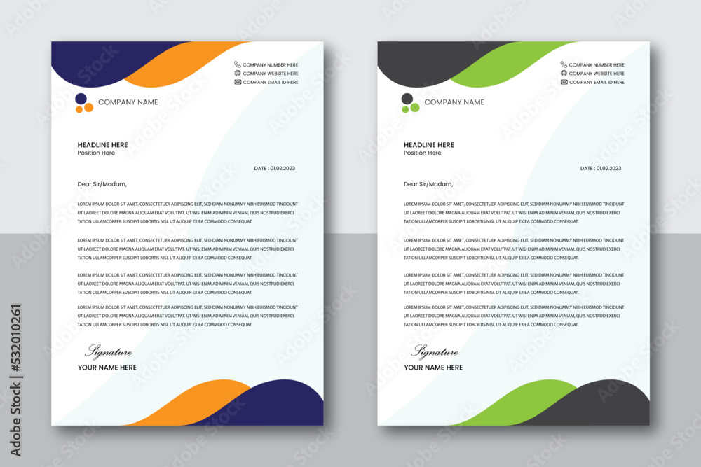 creative modern professional letterhead design template.business ...