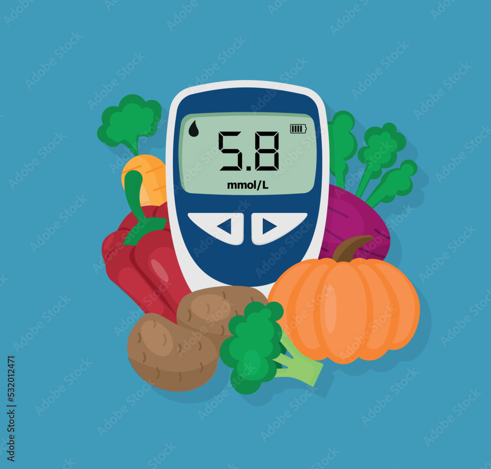 Vector illustration of World Diabetes Day Concept Stock Vector | Adobe ...
