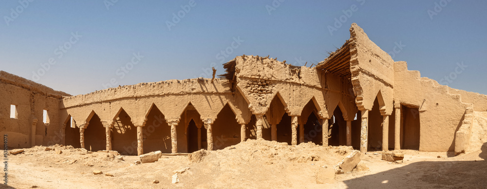 The palaces of Al -Muqbel, the old buildings of clay, from the Saudi ...