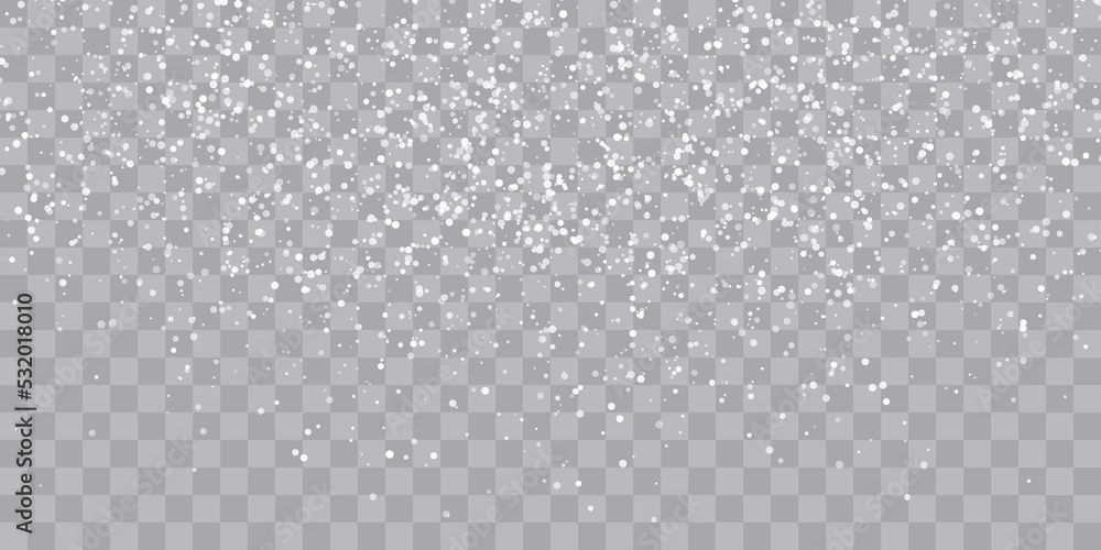 Vector heavy snowfall, snowflakes in different shapes and forms. Snow ...
