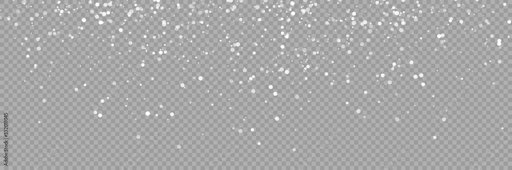 Vector heavy snowfall, snowflakes in different shapes and forms. Snow ...
