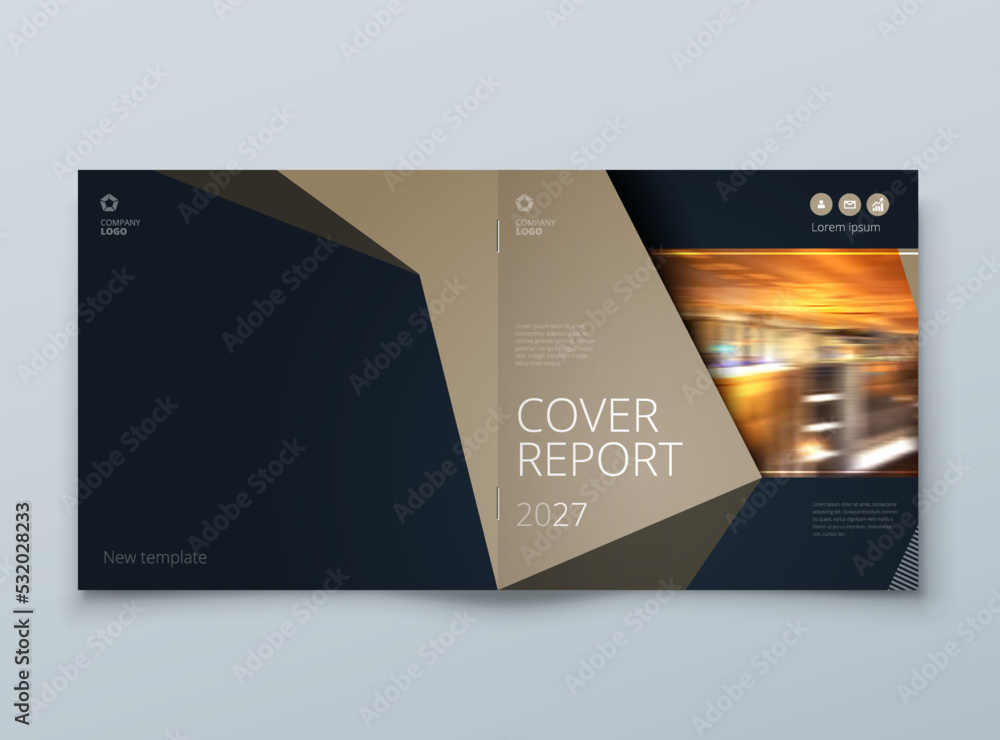 Square Brochure template layout design. Corporate business annual ...