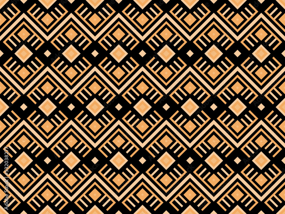 Geometric seamless pattern in art deco style. Golden lines pattern ...