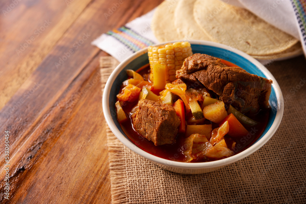 Mole de Olla. It is a balanced one pot meal, typical dish of the ...