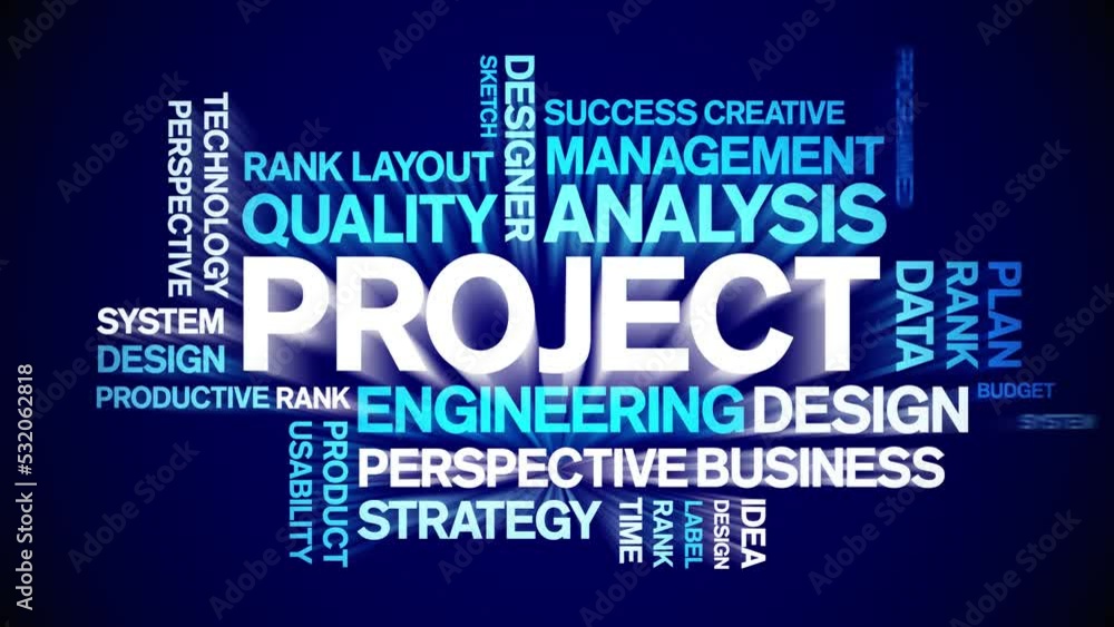 Project animated tag word cloud;text design animation kinetic ...