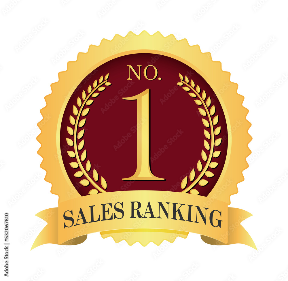 No.1 medal icon illustration | sales ranking (png) Stock Illustration ...