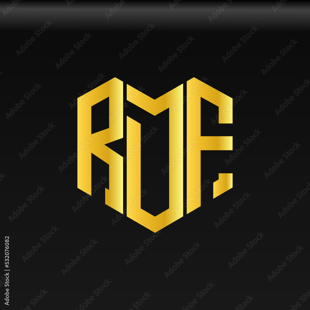 RDF letter luxury logo design on black background. RDF creative ...