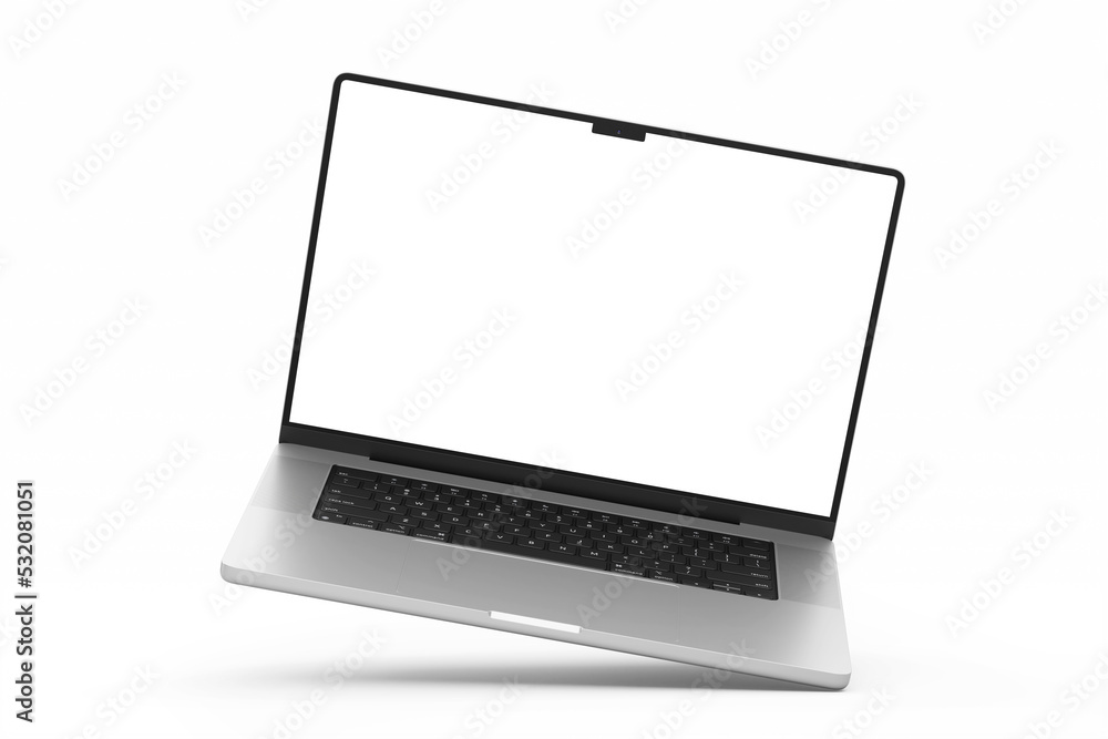 laptop device pro with 16 inch horizontal lcd screen display realistic ...