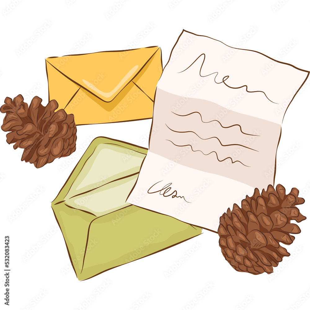 envelope with a letter PNG Clipart Illustration Stock Illustration ...