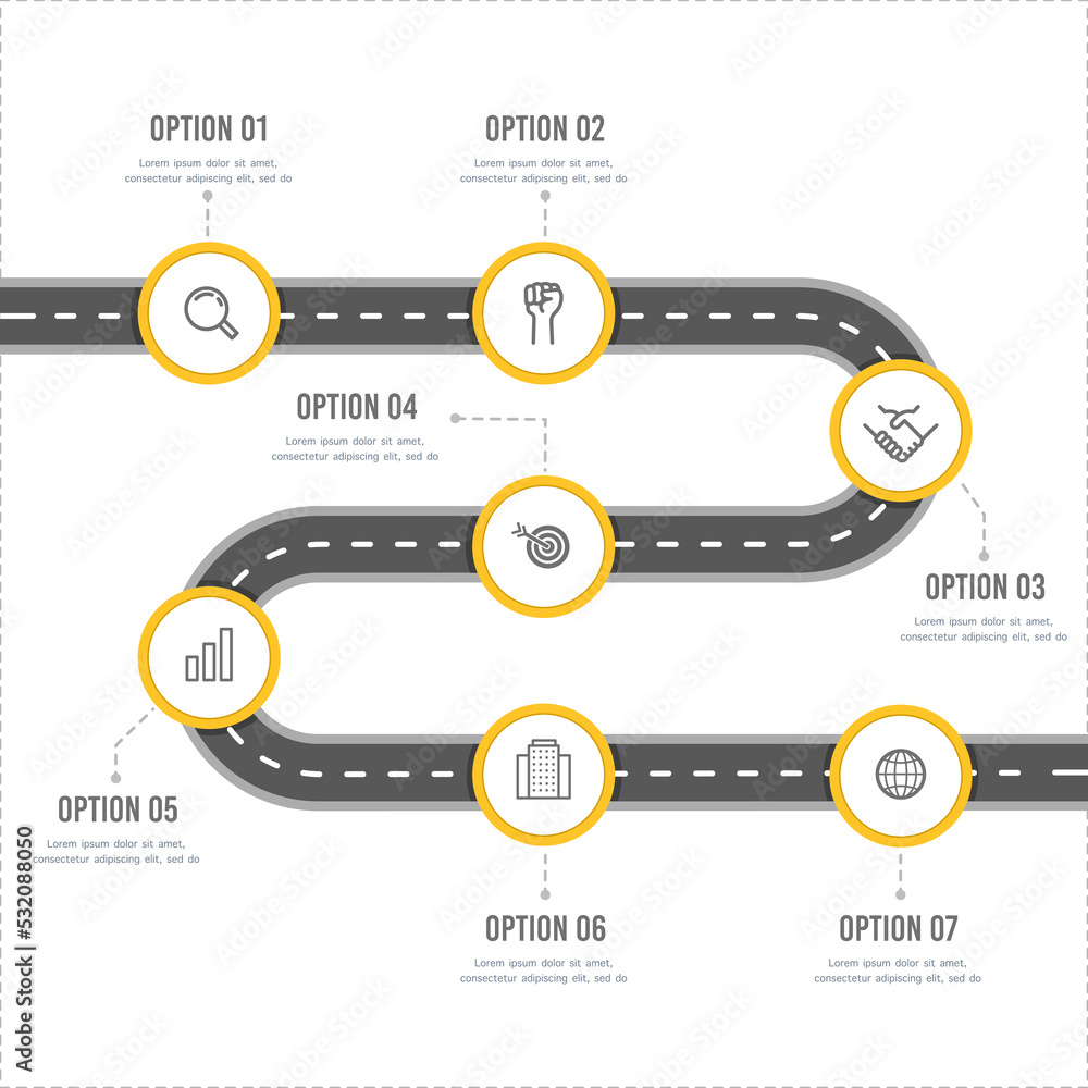 Poster 7 options to process milestones from start to finish – Wall Art ...