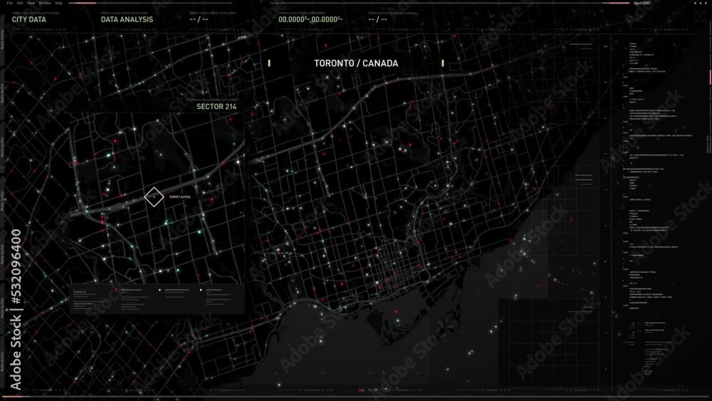 Spy Location Analysis Interface Tracking Route Of Suspected Criminals ...