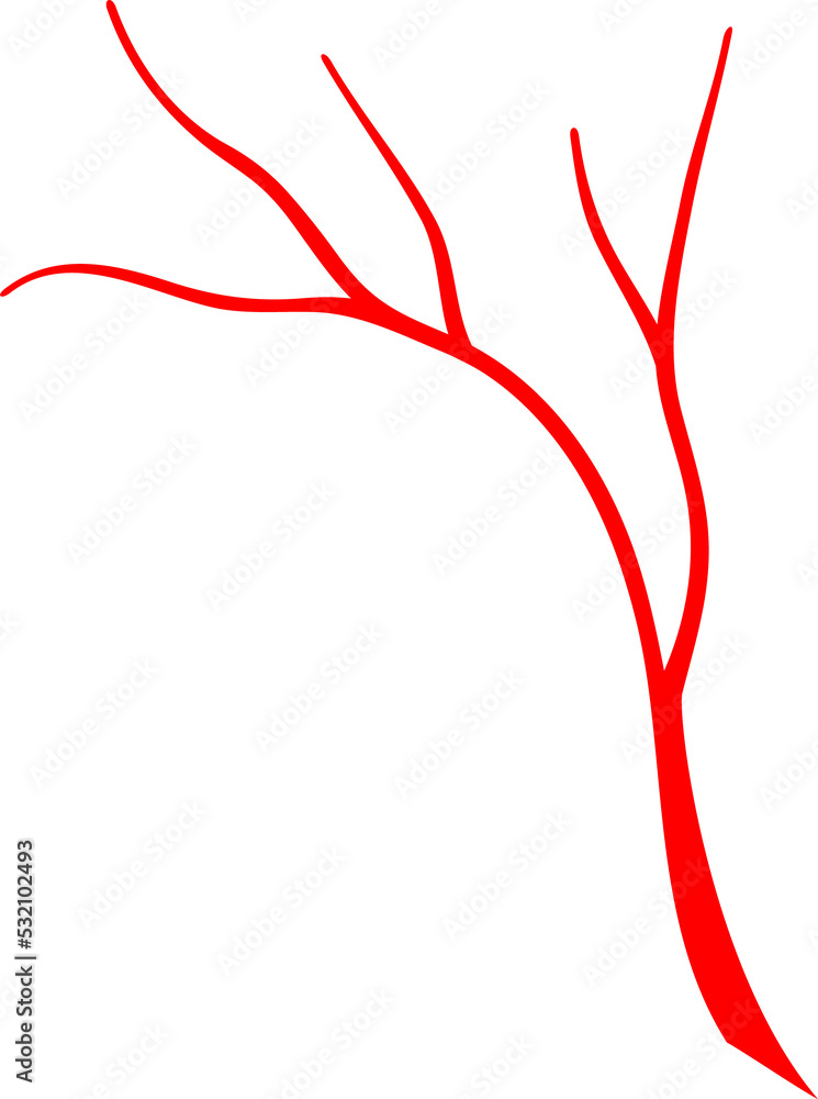 Cartoon veins element, vein in human body vessel Stock Illustration ...