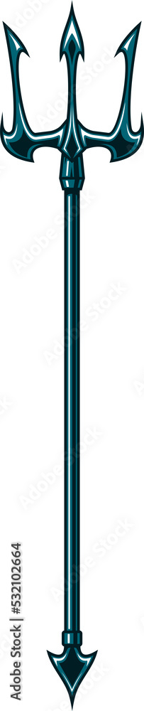 Trishula or trishul trident, divine heraldry spear Stock Illustration ...