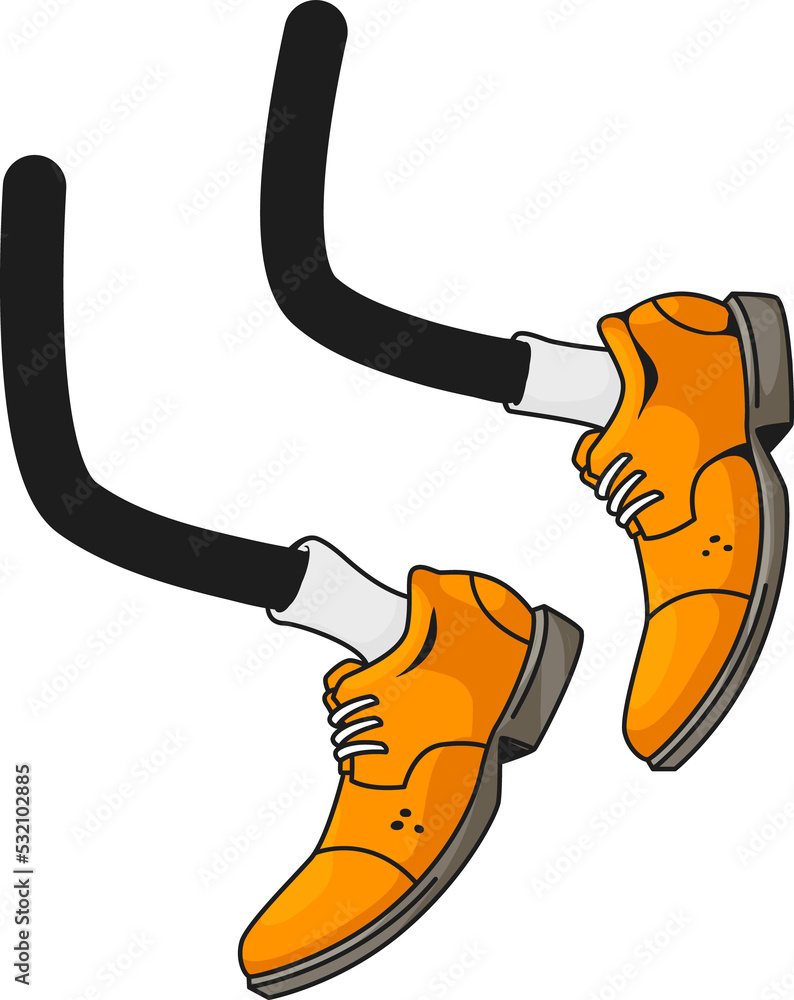 Cartoon stumble legs, isolated retro comic feet Stock Illustration ...