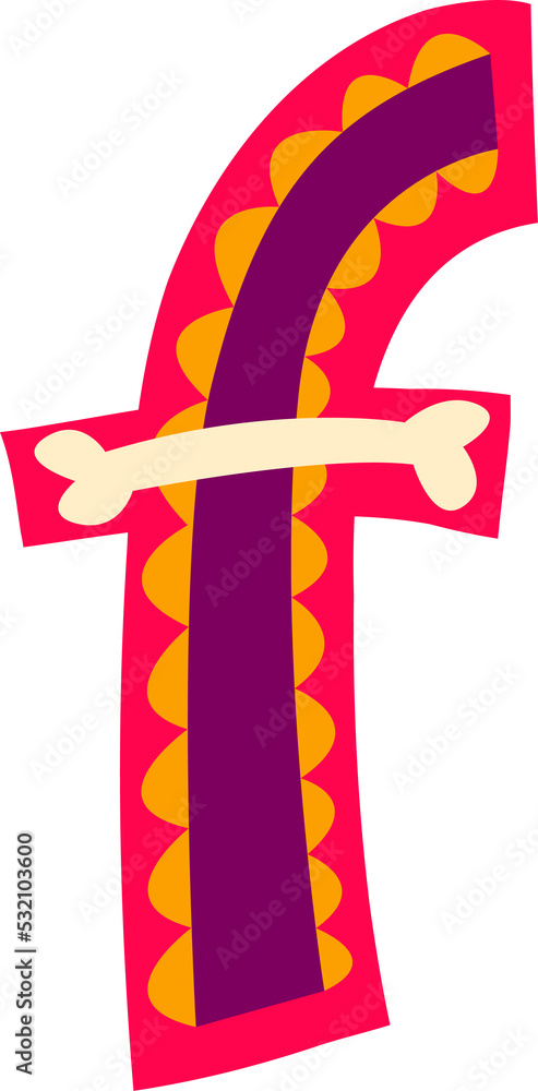 Mexican font cartoon letter, alphabet symbol Stock Illustration | Adobe ...