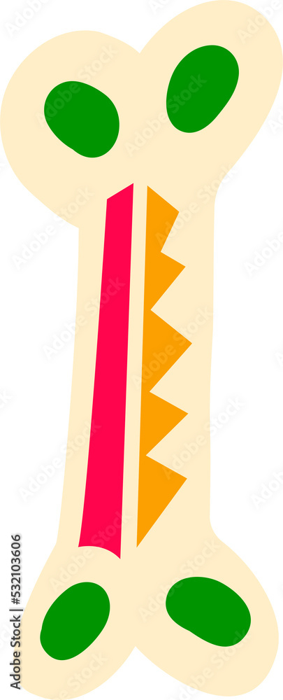 Mexican font cartoon symbol, latin alphabet letter Stock Illustration ...