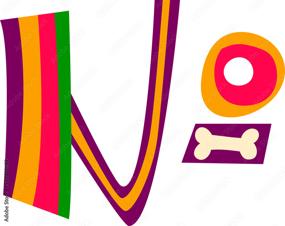 Mexican cartoon font symbol, alphabet number mark Stock Illustration ...