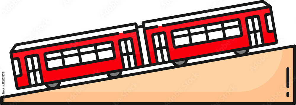 Peak tram funicular railway carrying to Hong Kong Stock Illustration ...