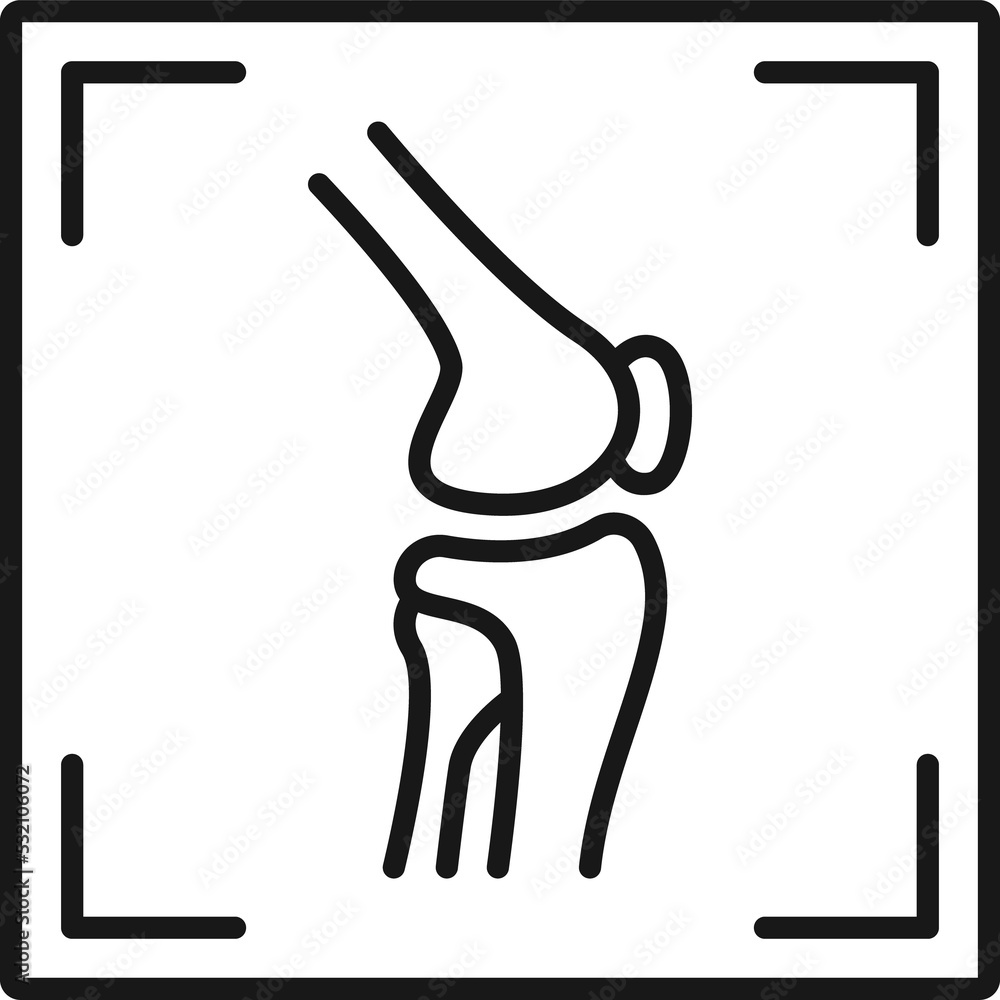 MRI scan outline icon, computed tomography machine Stock Illustration ...