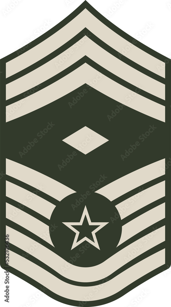 Master sergeant MSG soldier military rank insignia Stock Illustration ...