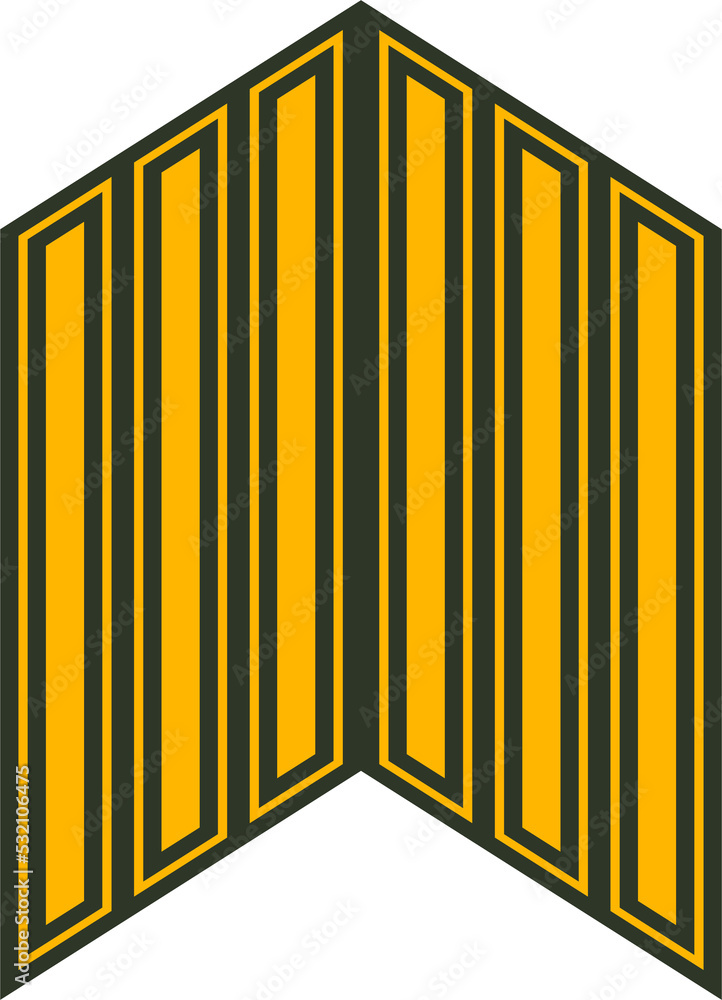 Private first class PFC army rank soldier insignia Stock Illustration ...