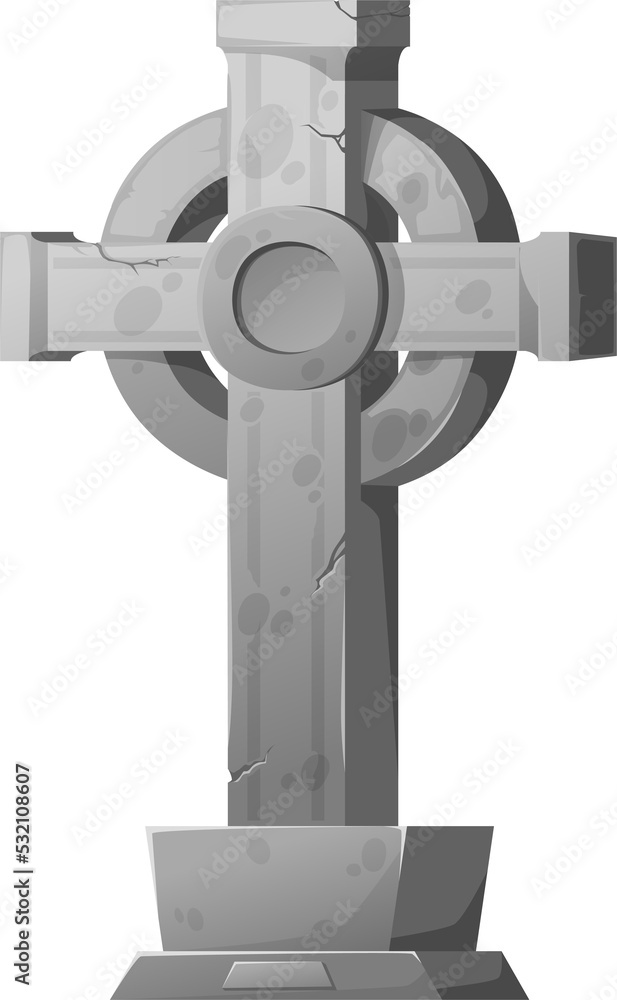 Cartoon cemetery gravestone with celtic cross Stock Illustration ...