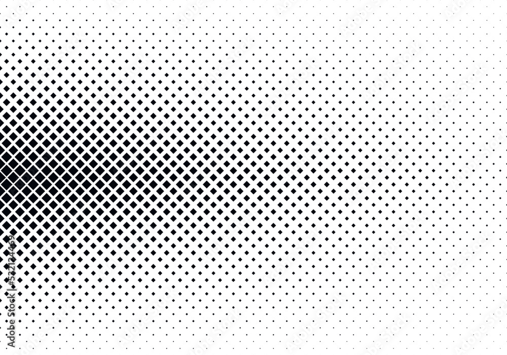 Halftone square dots. Checkered halftone pattern. Abstract rhombus background. Stock Vector ...