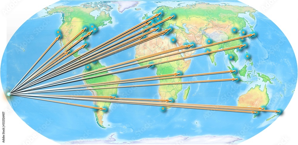 Tonga concept map centered on Europe and Africa, export concept map for ...