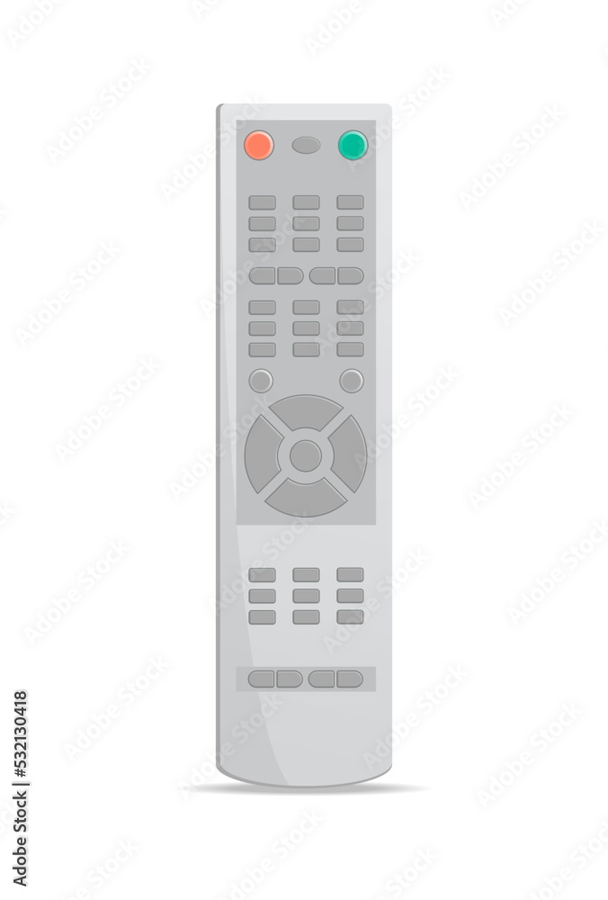 Remote control for satellite receiver icon. Front view modern infrared ...