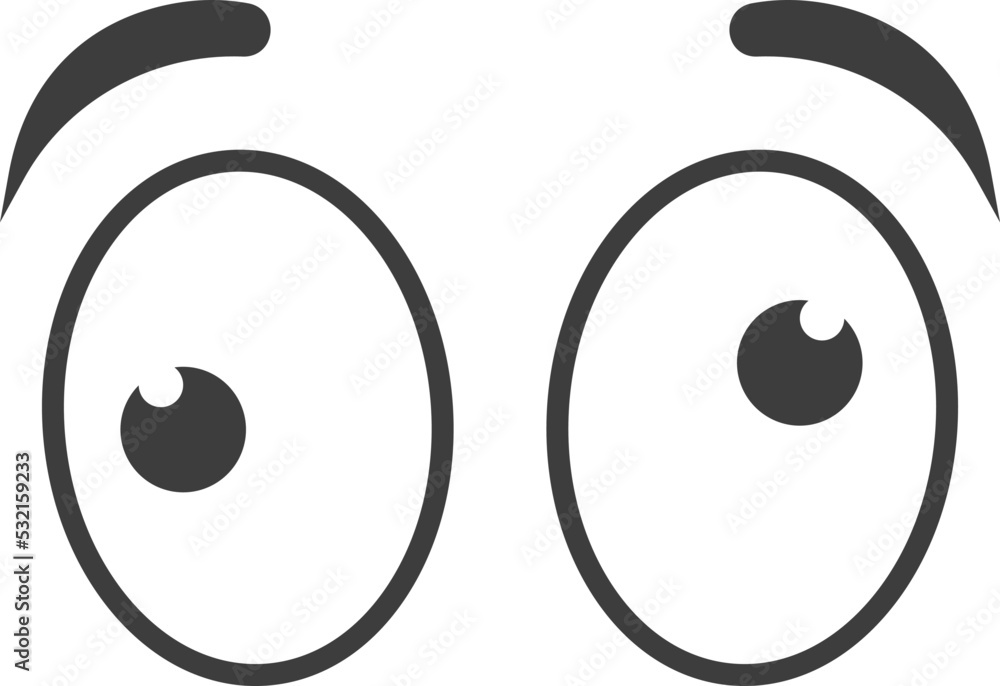 Cartoon cross-eyed Eyes. Vector illustration Stock Vector | Adobe Stock