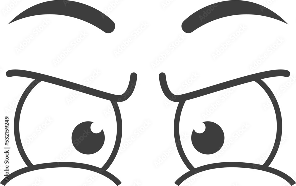 Cartoon angry Eyes. Vector illustration Stock Vector | Adobe Stock