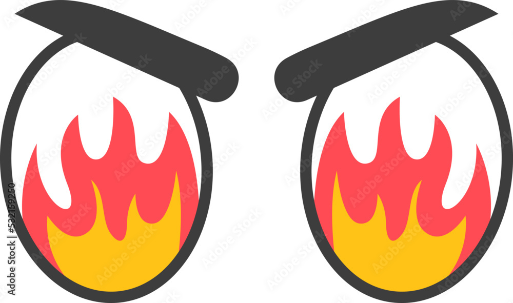 Cartoon evil Eyes. Vector illustration Stock Vector | Adobe Stock