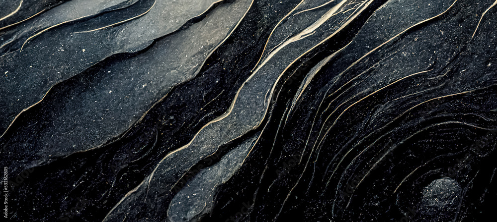 Detail of a rock with variants of color. Rock full of curves and smooth ...