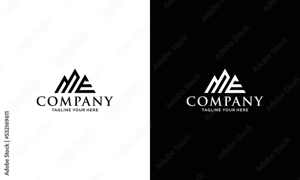 Letter ME Logo Symbol. Initial Monogram Logo. Vector logo for business ...