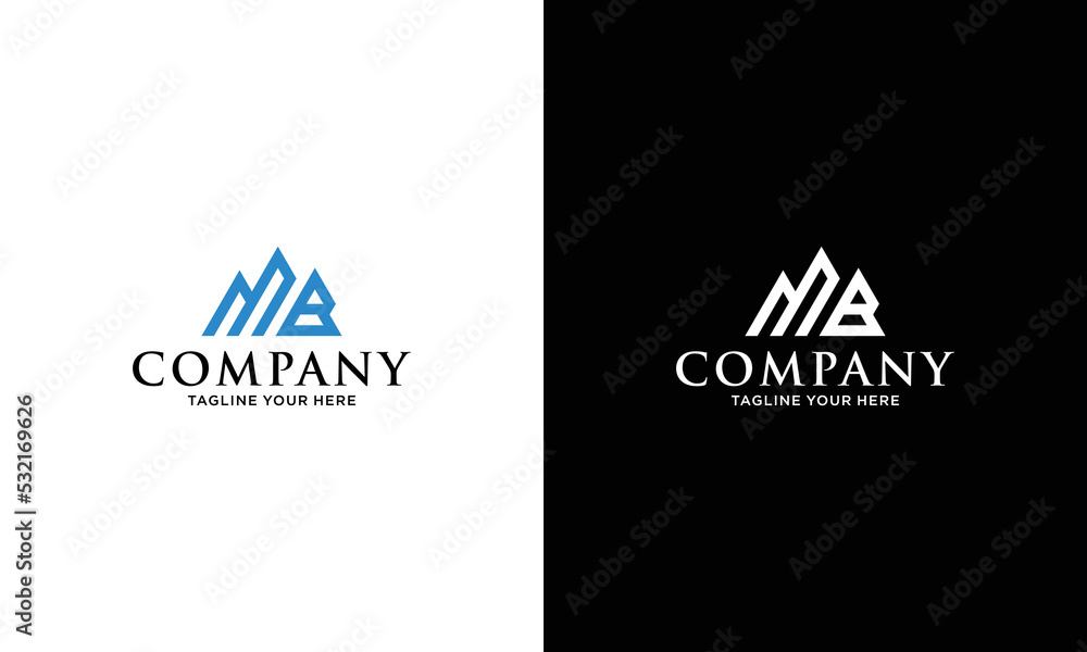 Letter MB Logo Symbol. Initial Monogram Logo. Vector logo for business ...