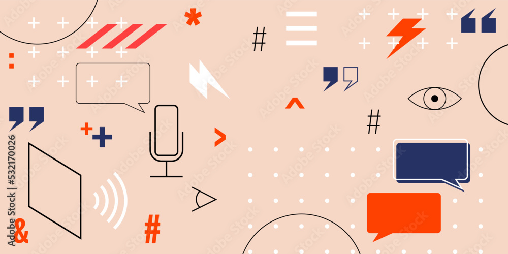 vector abstract background for the design of video and podcast channels ...