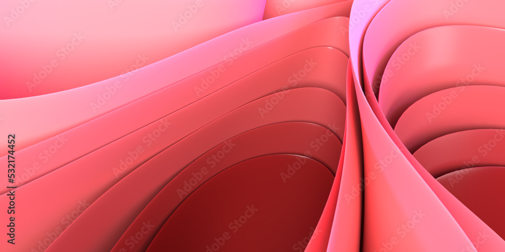 wave wallpaper 3D render Red color for desktop, background Stock ...