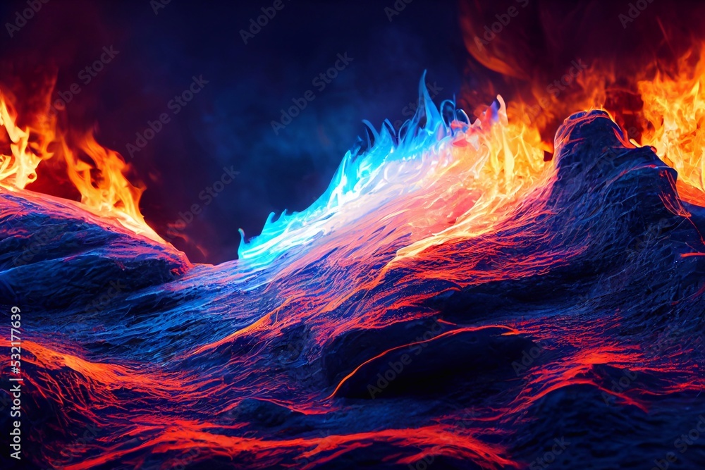 Abstract Fire And Ice