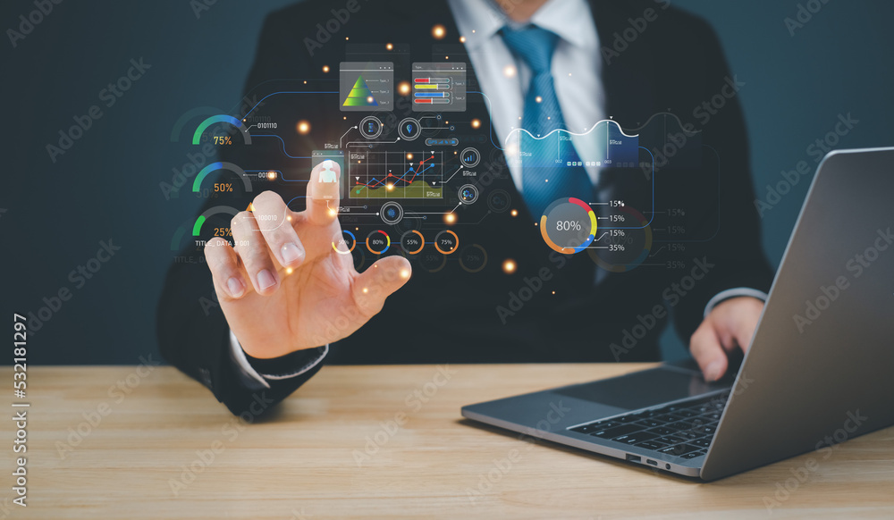 Business concept with data analysis Business Analytics and Data ...