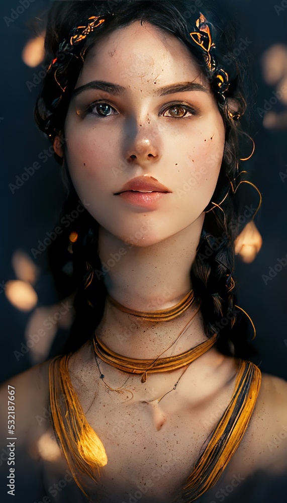 Hestia, The goddess of Hearth. Stock Illustration | Adobe Stock