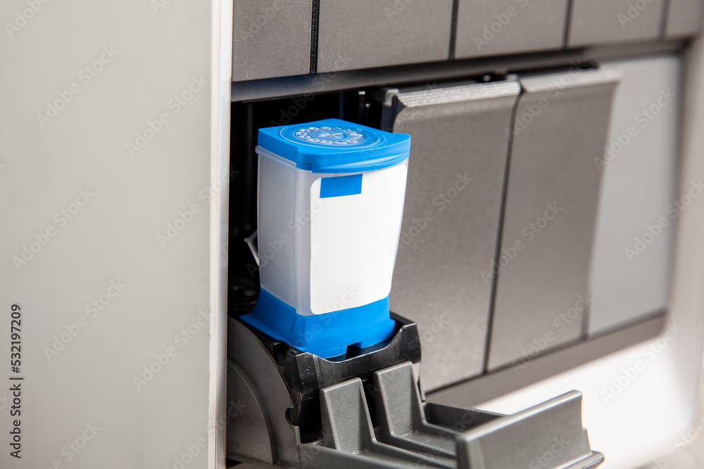 Thermal cycler machine in a molecular biology laboratory. Polymerase ...