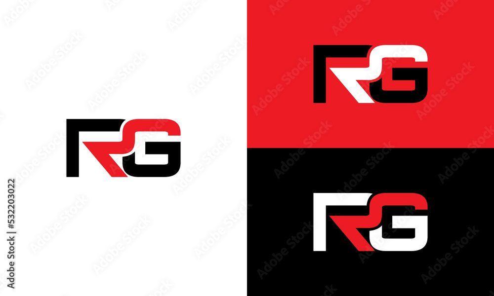 letter rg logo design Stock Vector | Adobe Stock
