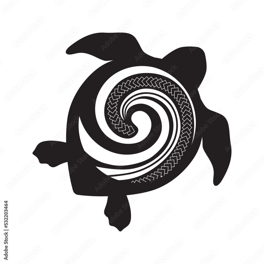 turtle with Maori tattoo shell, logo icon Stock Vector | Adobe Stock