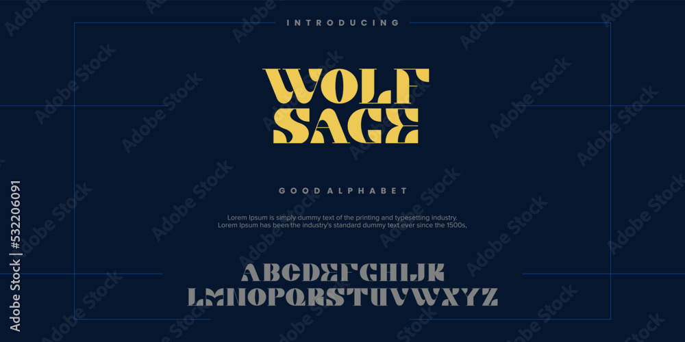 Abstract Fashion font alphabet. Minimal modern urban fonts for logo ...