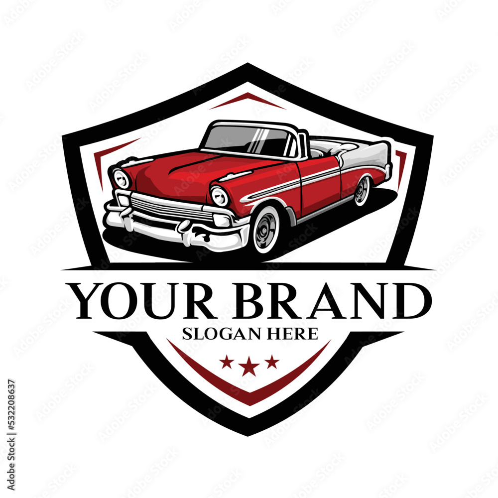 Car Garage Mechanic Dealership Concept Ready Made Logo Vector Isolated ...
