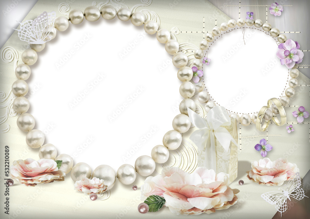 elegant decorative photo frames with flourish Stock Photo | Adobe Stock